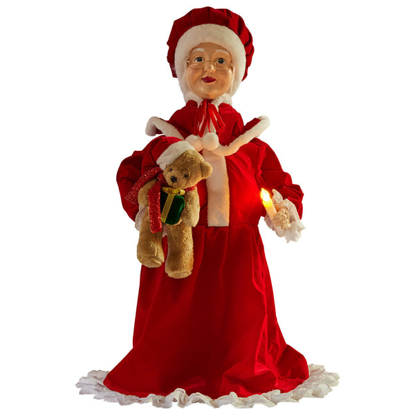 Christabelle 1.1m Musical LED Animated Christmas Mrs Claus Glowing Can ...