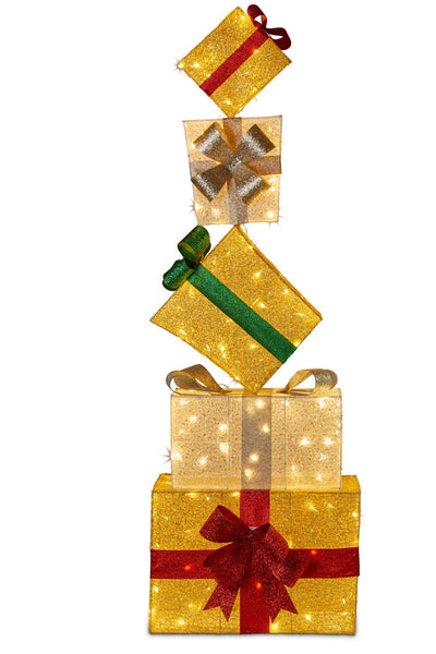 167cm Outdoor Christmas Present Stack with Lights – Christabelle Australia